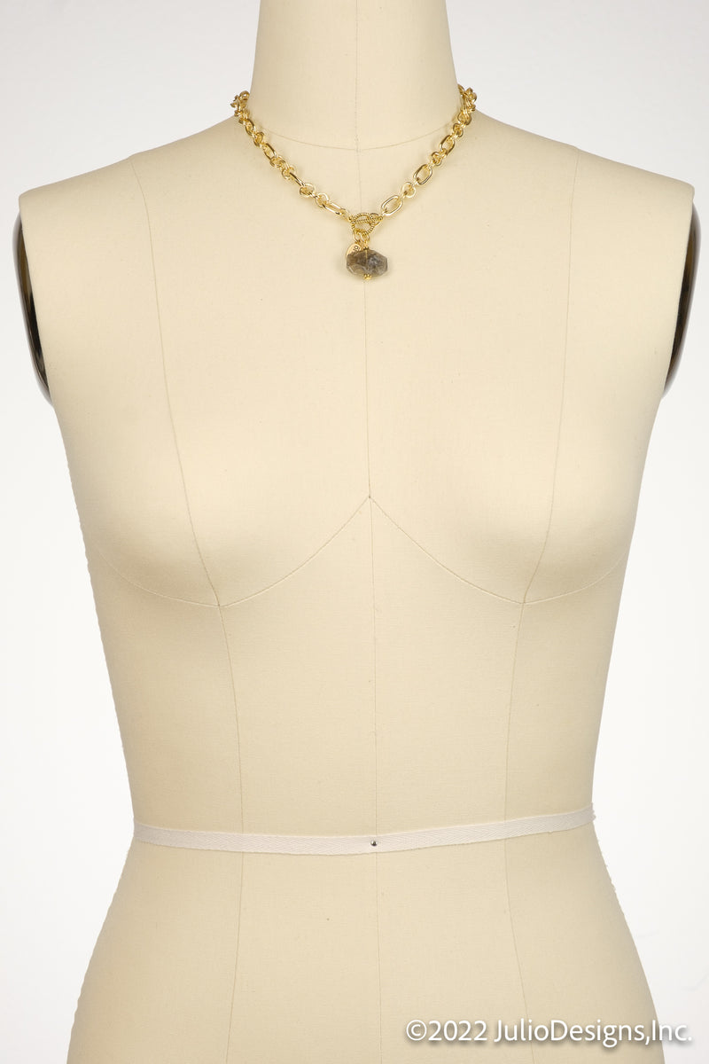 Bess Gemstone Necklace with Front Toggle Closure – Julio Designs Store
